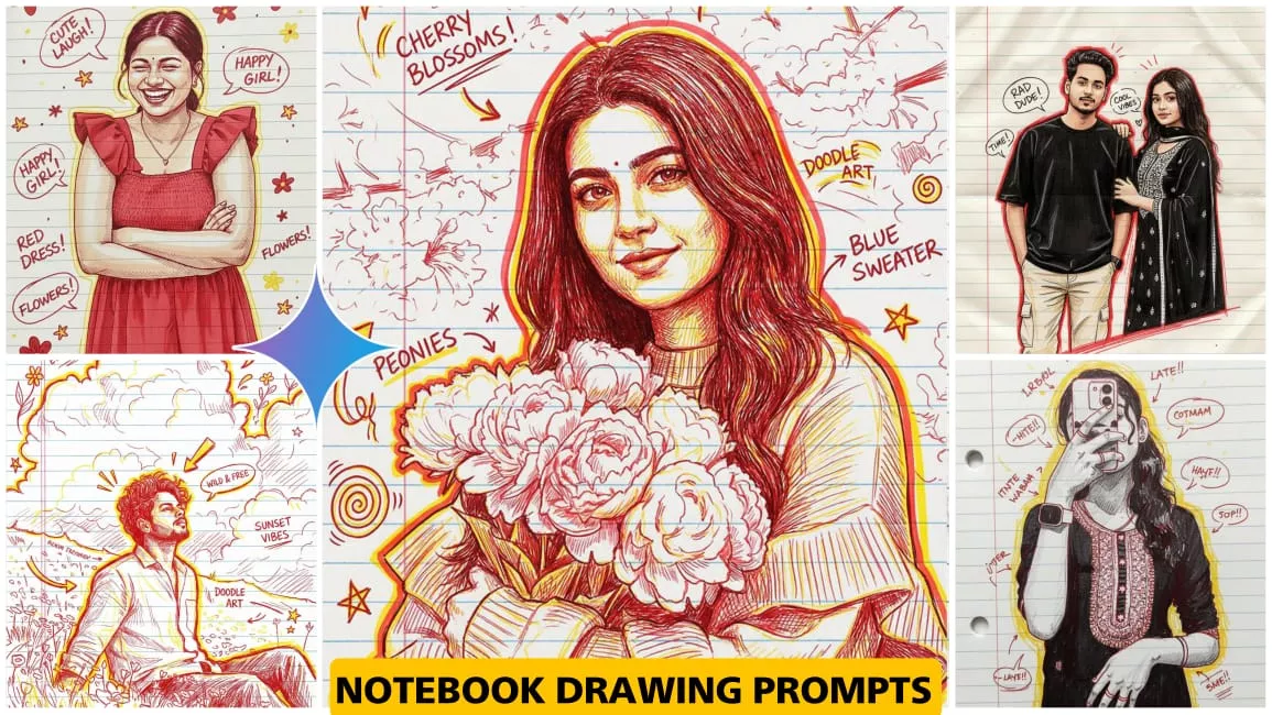 Notebook Drawing Ai Photo Editing Prompts 2025